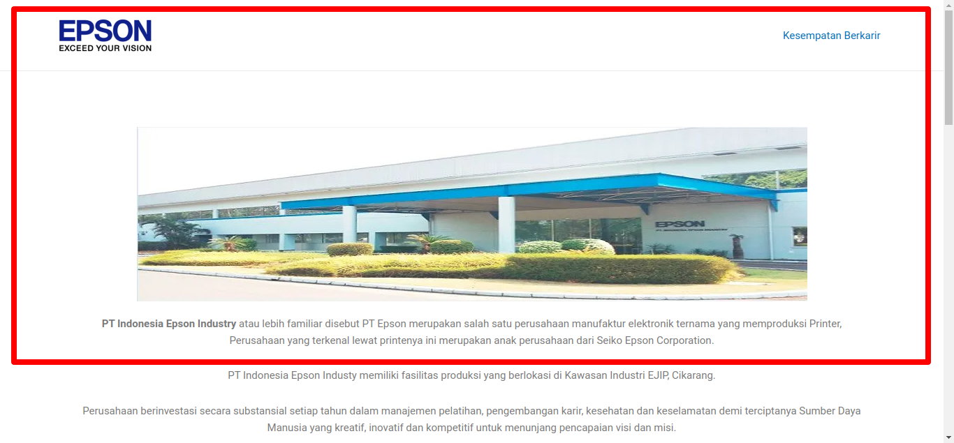 Awas Penipuan PT. Epson - Info Lowongan Kerja | SEOsatu